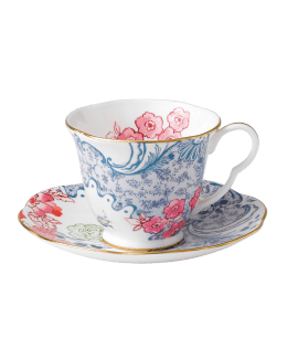 Wedgwood Butterfly Bloom Tecup & Saucer Set | Neiman Marcus