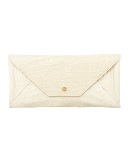 Abas Envelope Polished Matte Alligator Travel Organizer | Neiman Marcus