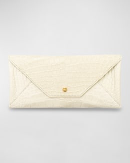 Abas Envelope Polished Matte Alligator Travel Organizer | Neiman Marcus