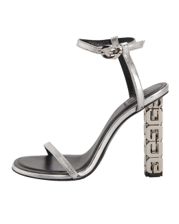 Givenchy G Cube Lambskin Ankle-Strap Sandals | Neiman Marcus