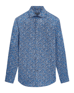 Bugatchi Men's Cotton-Stretch Sport Shirt | Neiman Marcus