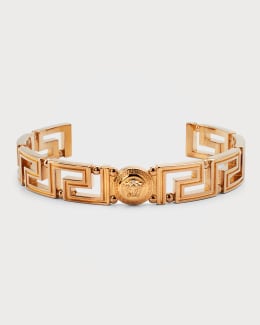 Versace Greca Medusa Metal Strass Cuff Bracelet | Neiman Marcus