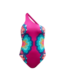 Vix Zaila Asymmetric Cutout One-Piece Swimsuit | Neiman Marcus