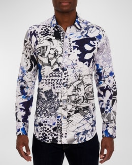 Robert Graham Men's Quasar Cotton-Stretch Sport Shirt | Neiman Marcus