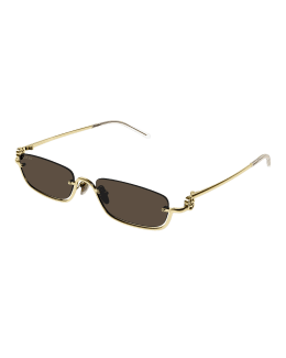 Cartier Men's Rimless Rectangle Metal Sunglasses | Neiman Marcus