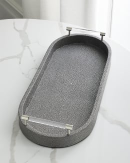 Jamie Young Rectangle Faux Shagreen Tray | Neiman Marcus