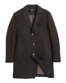 Burberry Men's Callen Wool-Blend Overcoat | Neiman Marcus