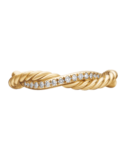 David Yurman Petite Infinity Band with Diamonds in 18K Gold, 4mm ...