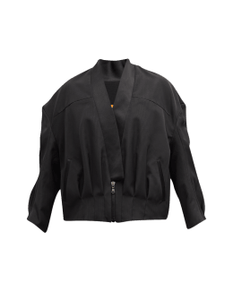 Bach Mai Sculpted Back Bomber Jacket | Neiman Marcus