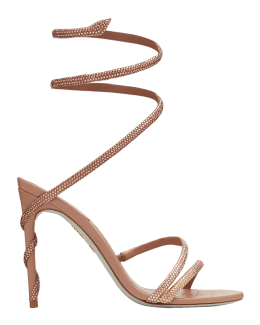 Rene Caovilla Strass Snake-Wrap Platform Sandals | Neiman Marcus