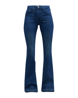 FRAME Le High Flare Mini Slits Jeans | Neiman Marcus