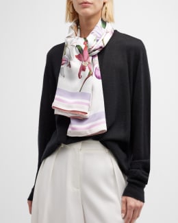 St. Piece Stephanie Floral Silk Square Scarf | Neiman Marcus