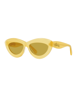 Versace Logo Acetate Cat-Eye Sunglasses | Neiman Marcus
