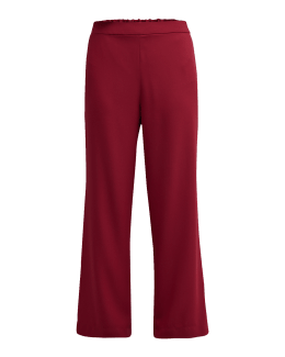 Emporio Armani High-Rise Straight-Leg Trousers | Neiman Marcus