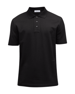 Brunello Cucinelli Men's Cotton Knit Polo Shirt | Neiman Marcus