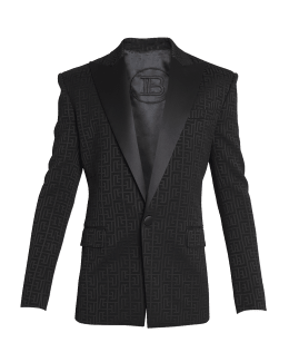 Versace Men's Lurex Greca Monogram Tuxedo Jacket | Neiman Marcus