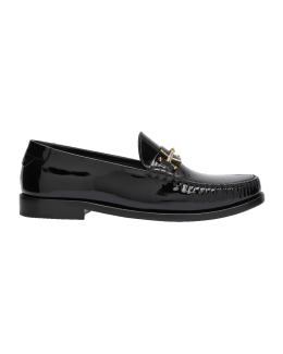 Saint Laurent Le Leather YSL Penny Loafers | Neiman Marcus