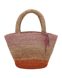 Manebi Summer Mini Raffia Top-Handle Bag | Neiman Marcus