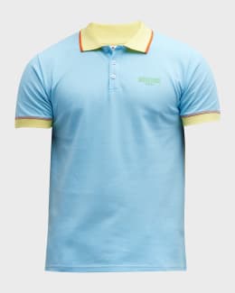Moschino Men's Tipped Colorblock Polo Shirt | Neiman Marcus