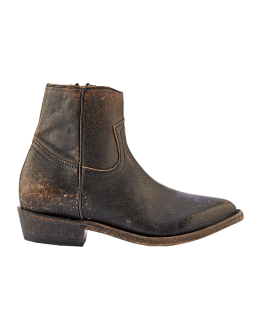 Frye Billy Leather Zip Western Booties | Neiman Marcus