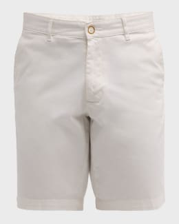 Robert Graham Men's Aster Stretch Flat-Front Shorts | Neiman Marcus