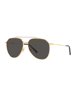 TOM FORD Men's Jake Round Metal Double-Bridge Sunglasses | Neiman Marcus
