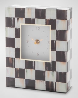 MacKenzie-Childs 11" Courtly Check Mantle Clock | Neiman Marcus