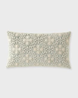 Callisto Home Monte Beaded Squares Decorative Pillow, 14" x 24 ...