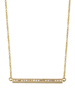Jennifer Meyer Diamond Stick Necklace with Heart-Cut Diamond Detail ...