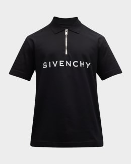 Givenchy Men's University Logo Pique Polo Shirt | Neiman Marcus