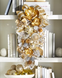 Neiman Marcus 30" Crystal & Silver Door Spray | Neiman Marcus