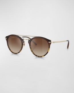 Miu Miu Acetate & Metal Aviator Sunglasses | Neiman Marcus