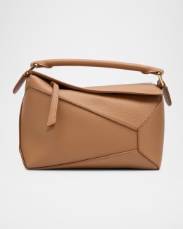 Loewe Puzzle Fold Mini Tote Bag in Shiny Leather | Neiman Marcus