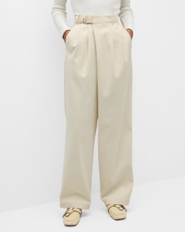 La Ligne Crinkle Wide-Leg Pants | Neiman Marcus