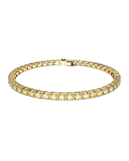 SWAROVSKI Matrix Gold-Plated Round-Cut Crystal Tennis Bracelet | Neiman ...