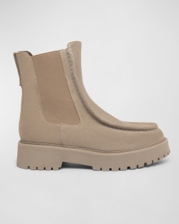 La Canadienne Quinn Suede Chelsea Ankle Booties | Neiman Marcus