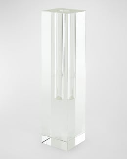 Tizo Clear Crystal Rectangle Bud Vase - Large | Neiman Marcus