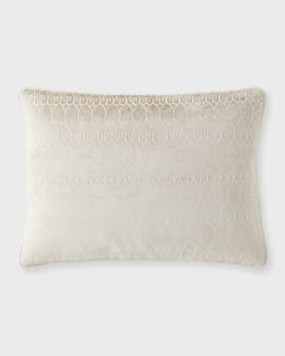 Callisto Home Silver Beaded Decorative Pillow | Neiman Marcus