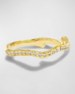 Mimi So 18K Yellow Gold Wonderland Pave Diamond Eternity Band, Size 7 ...