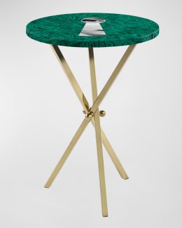 Fornasetti Serratura Malachite Side Table | Neiman Marcus