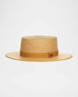 Keith James Men's Queen Red-Brim Wool Fedora Hat | Neiman Marcus