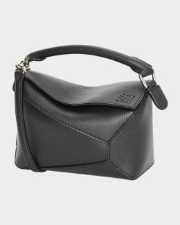 Loewe Puzzle Fold Mini Tote Bag in Shiny Leather | Neiman Marcus