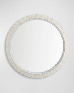 32" Round Capiz Mirror Designed By J. Kent Martin | Neiman Marcus
