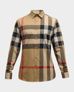 Burberry Men's Summerton Check Button-Down Shirt | Neiman Marcus