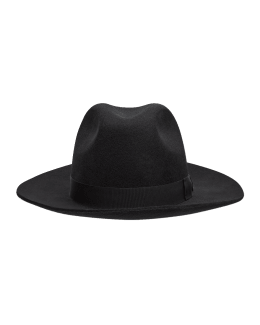 Keith James Men's Queen Red-Brim Wool Fedora Hat | Neiman Marcus