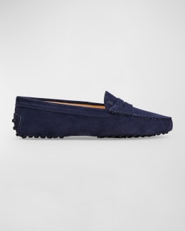 Tod's Gommino Croco Penny Driver Loafers | Neiman Marcus