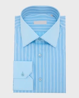 Stefano Ricci Men's Cotton French Cuff Multi-Stripe Dress Shirt ...