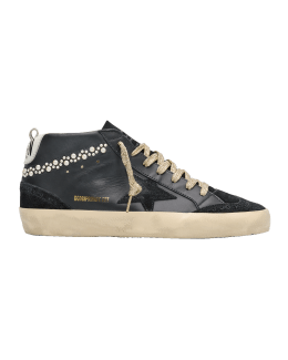 Golden Goose Mid Star Leather Wing-Tip Sneakers | Neiman Marcus