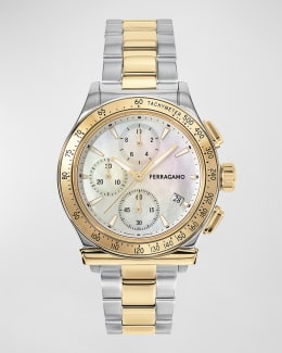 Ferragamo Gancini Watch with Bracelet Strap, Two-Tone | Neiman Marcus