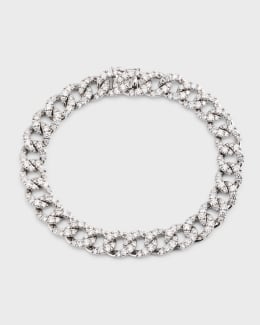 ZYDO 18K White Gold Rigid Bracelet with Diamonds | Neiman Marcus